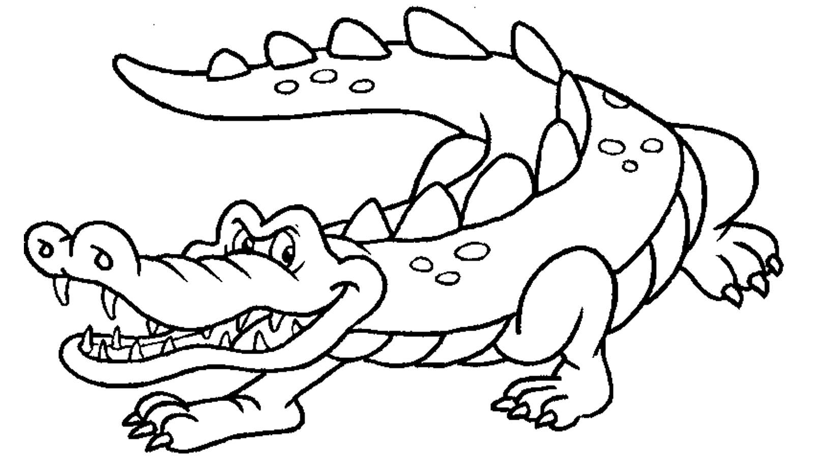 Dibujo de Cocodrilo para colorear y pintar #2833