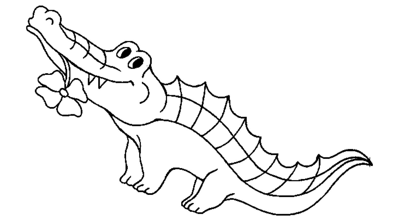 Dibujo de Cocodrilo para colorear y pintar #2846
