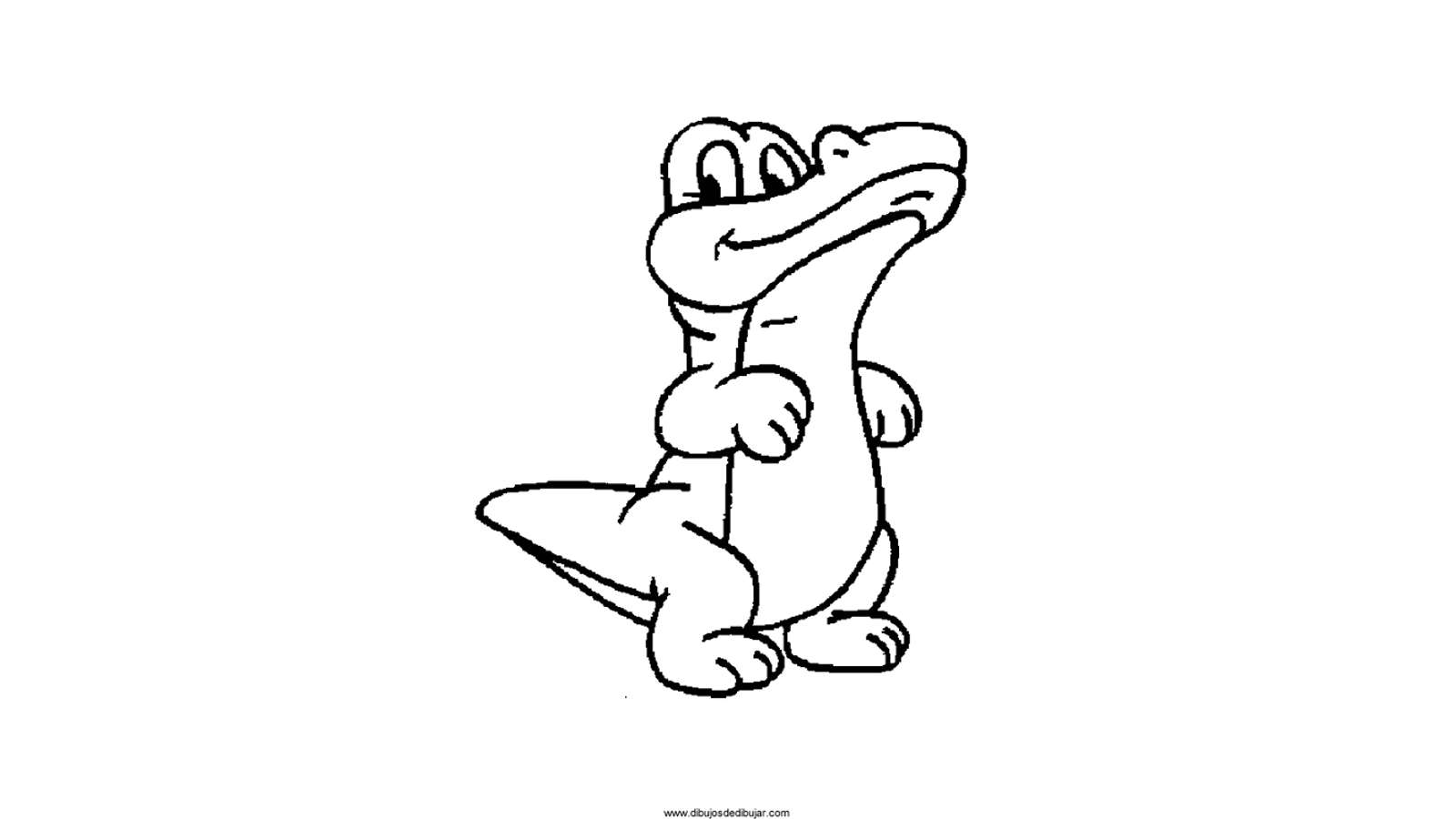 Dibujo de Cocodrilo para colorear y pintar #2861