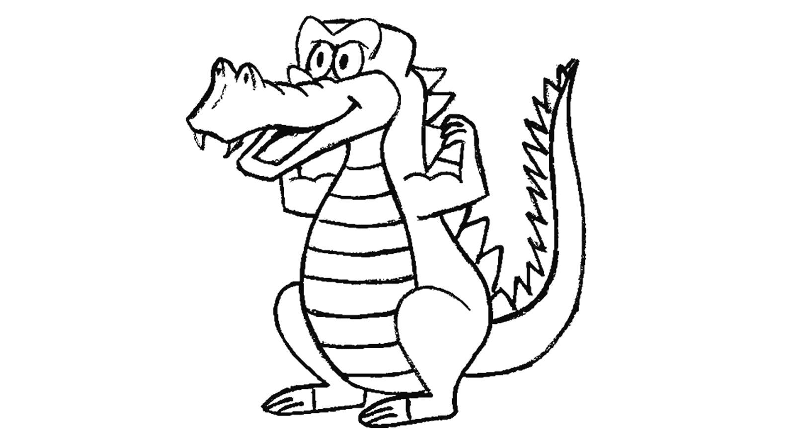 Dibujo de Cocodrilo para colorear y pintar #2898