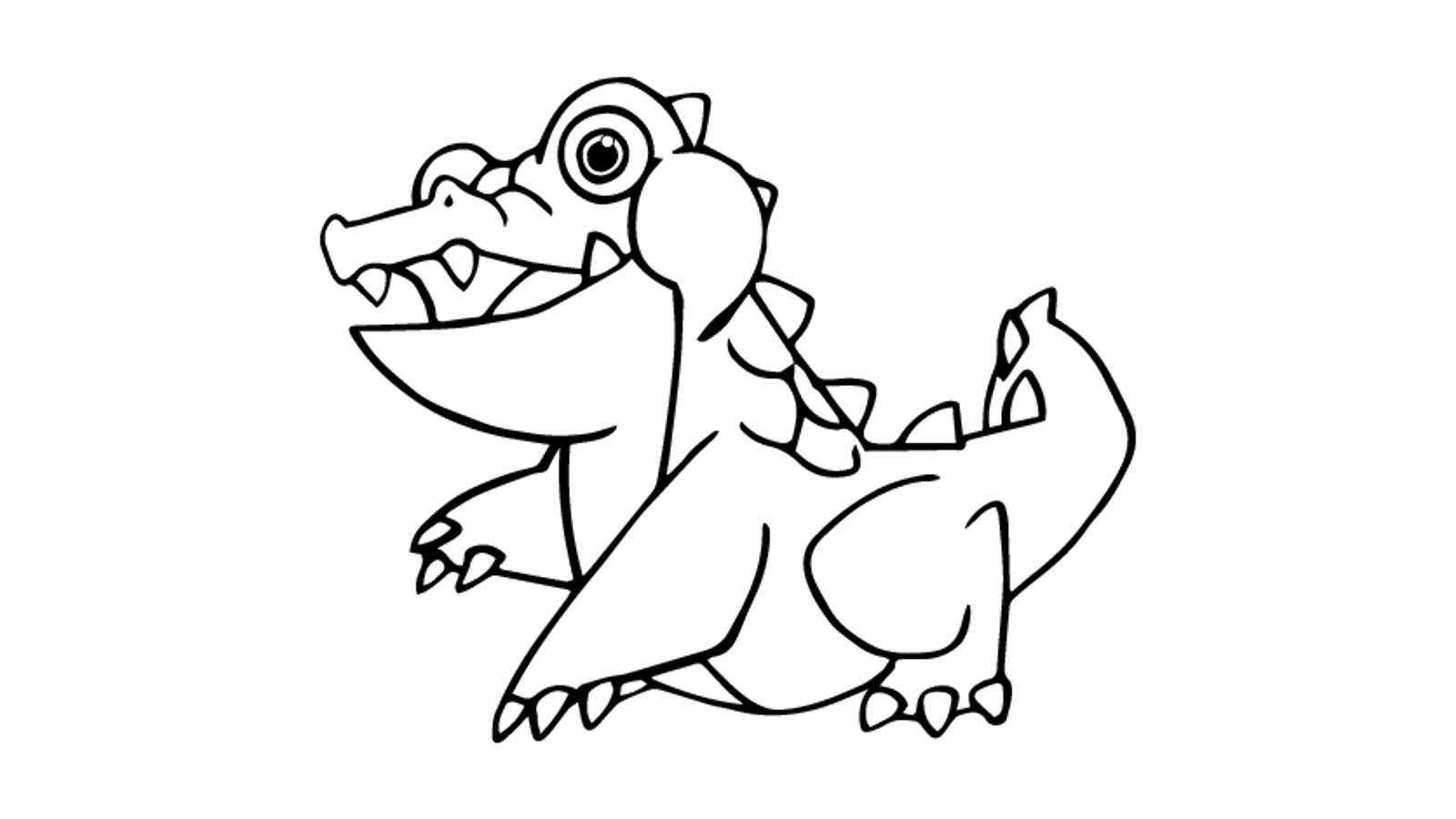 Dibujo de Cocodrilo para colorear y pintar #2906