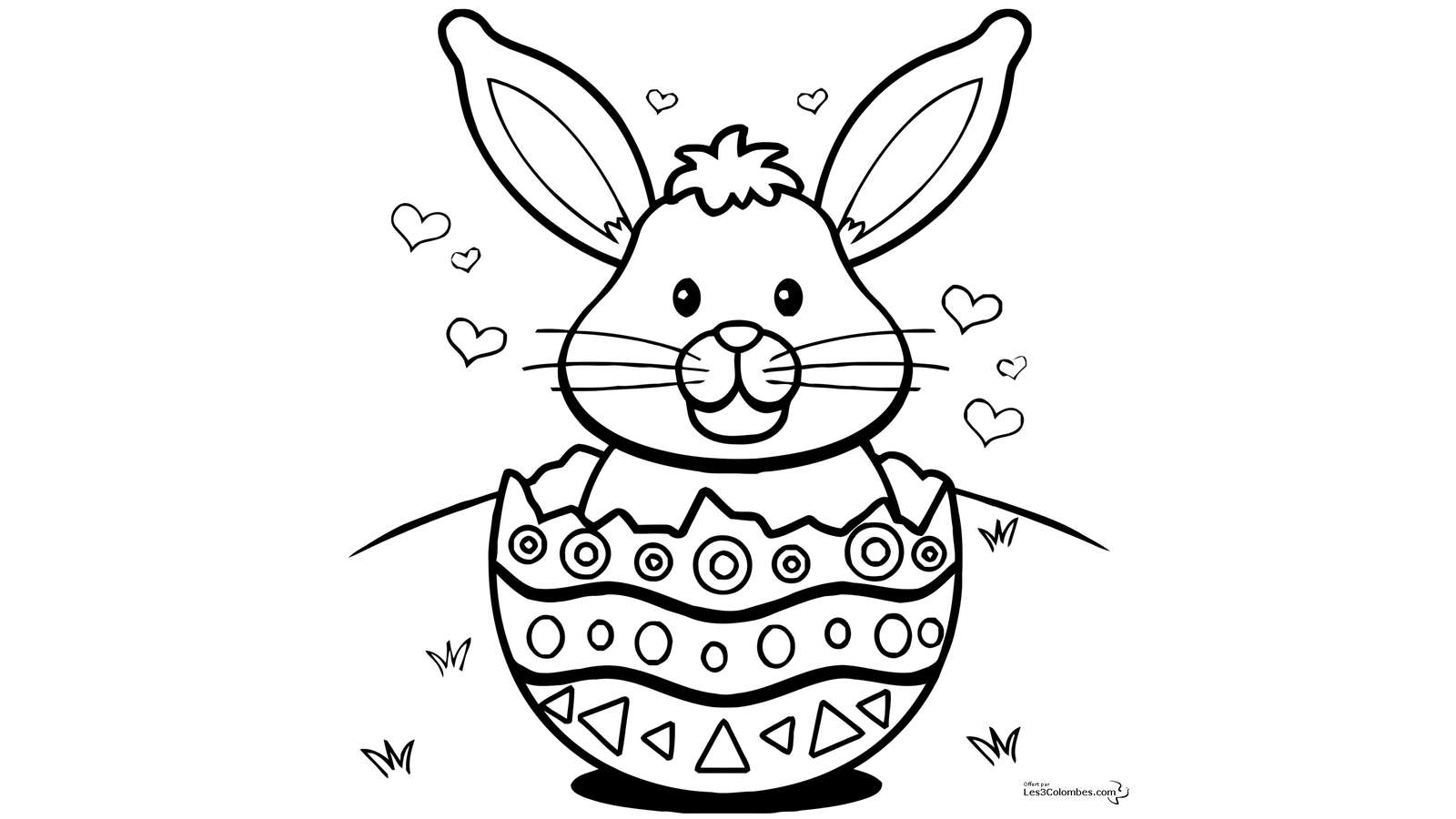 Dibujo de Conejo para colorear y pintar #3054