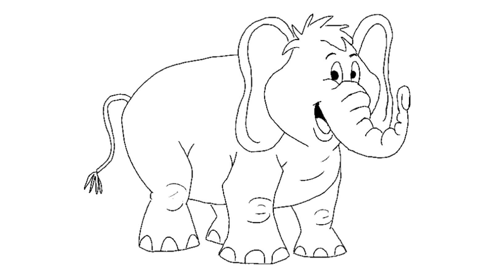 Dibujo de Elefante para colorear y pintar #3756