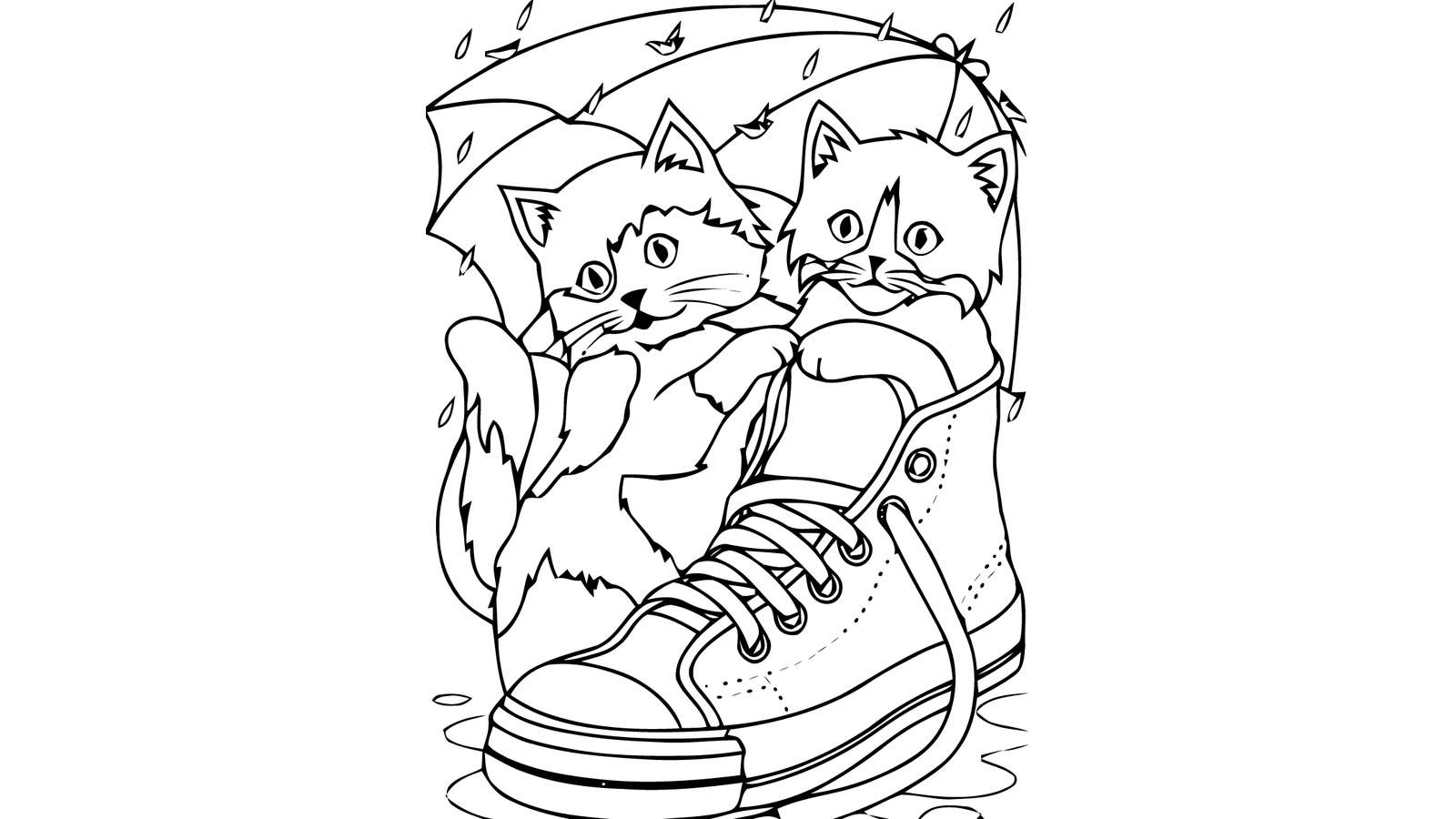 Dibujo de Gato para colorear y pintar #4313