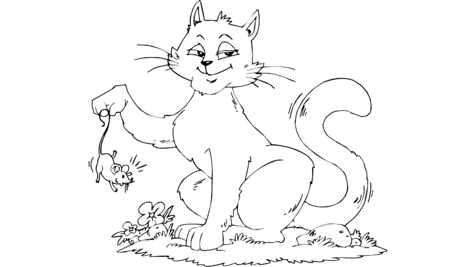 Dibujo de Gato para colorear y pintar #4385