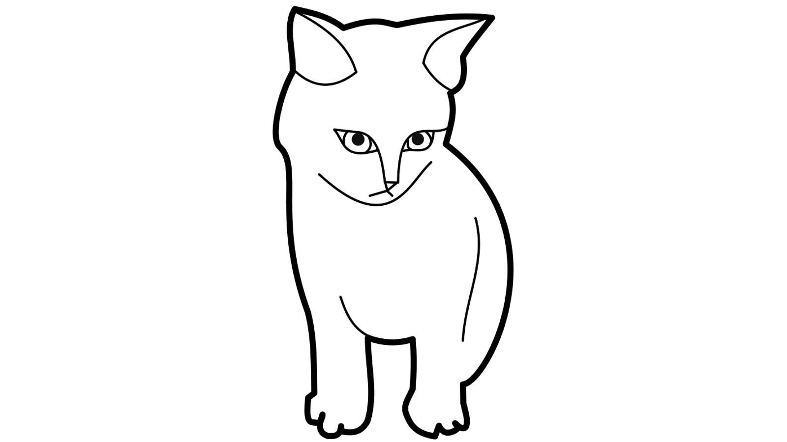 Dibujo de Gato para colorear y pintar #4401