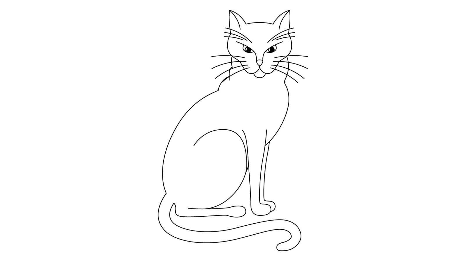 Dibujo de Gato para colorear y pintar #4410