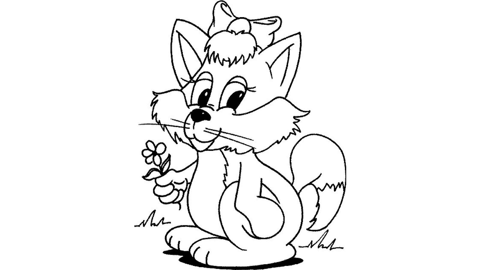 Dibujo de Gato para colorear y pintar #4435