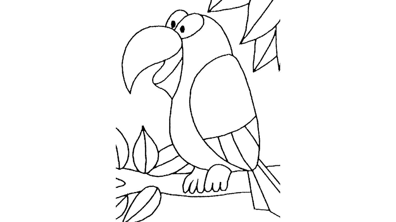 Dibujo de Loro para colorear y pintar #5177
