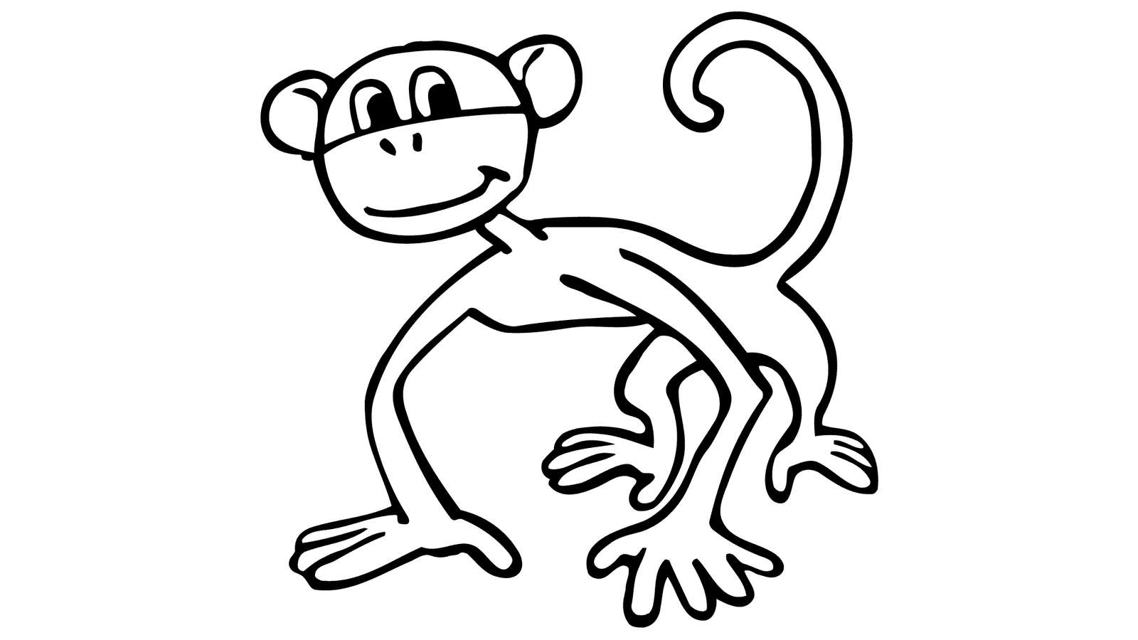 Dibujo de Mono para colorear y pintar #6687