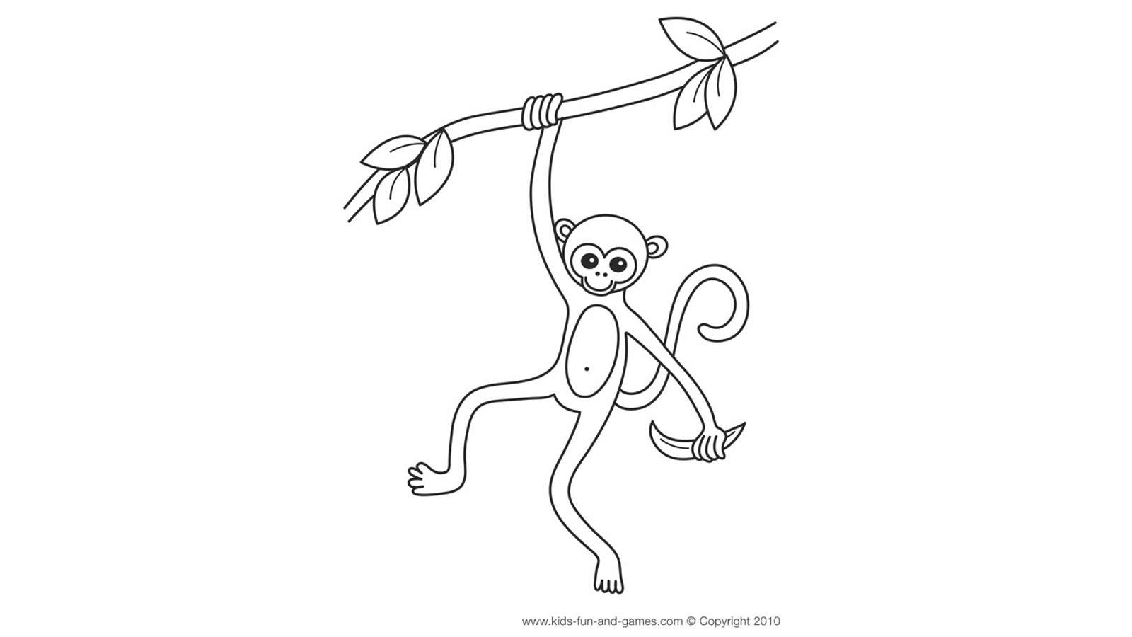 Dibujo de Mono para colorear y pintar #6701