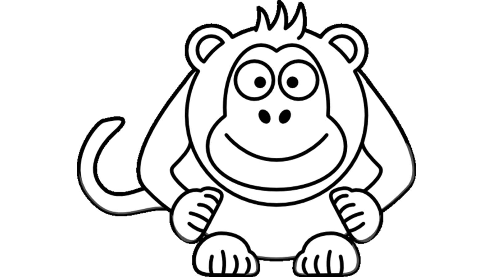 Dibujo de Mono para colorear y pintar #6705
