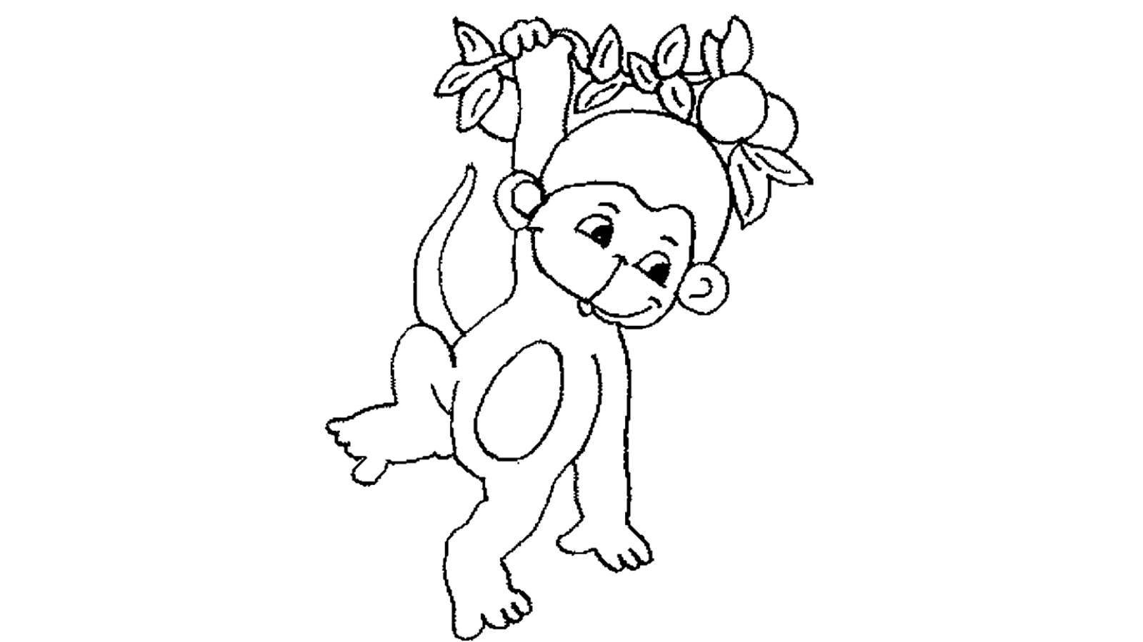 Dibujo de Mono para colorear y pintar #6735
