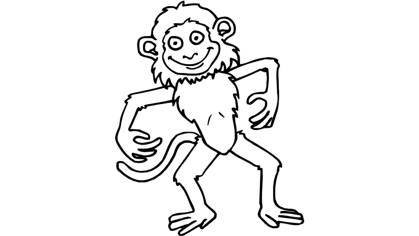 Dibujo de Mono para colorear y pintar #6759