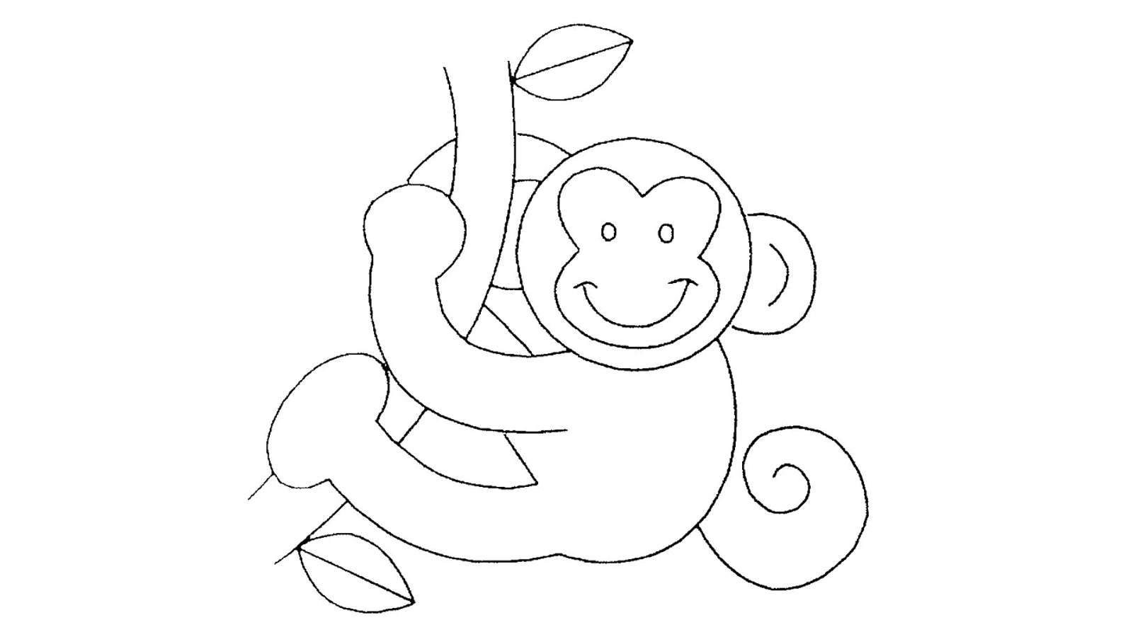 Dibujo de Mono para colorear y pintar #6761