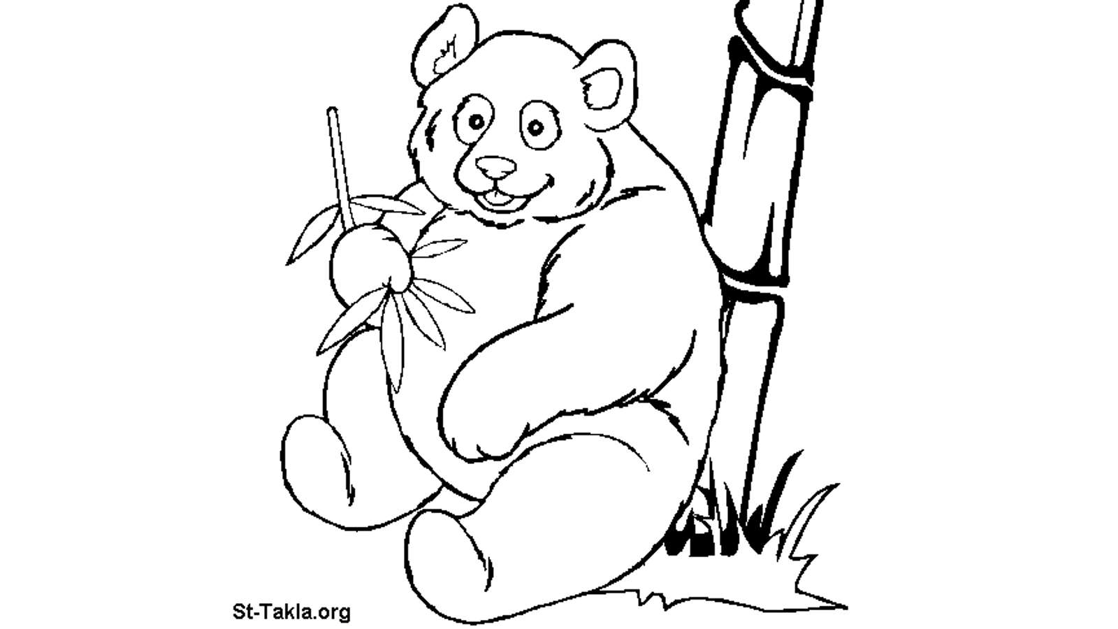 Dibujo de Panda para colorear y pintar #7515