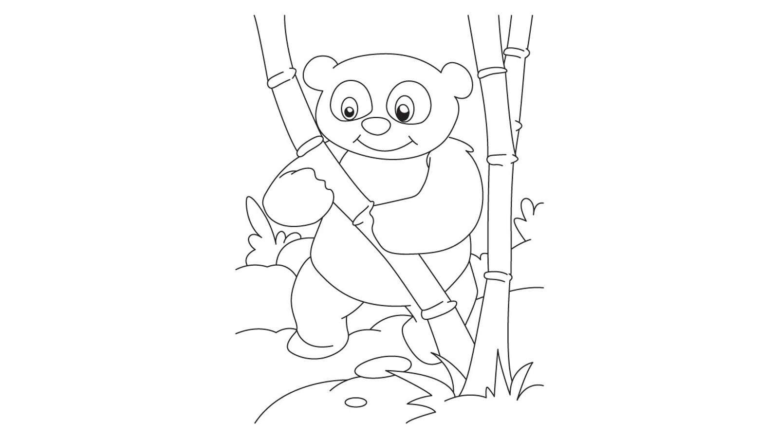 Dibujo de Panda para colorear y pintar #7528
