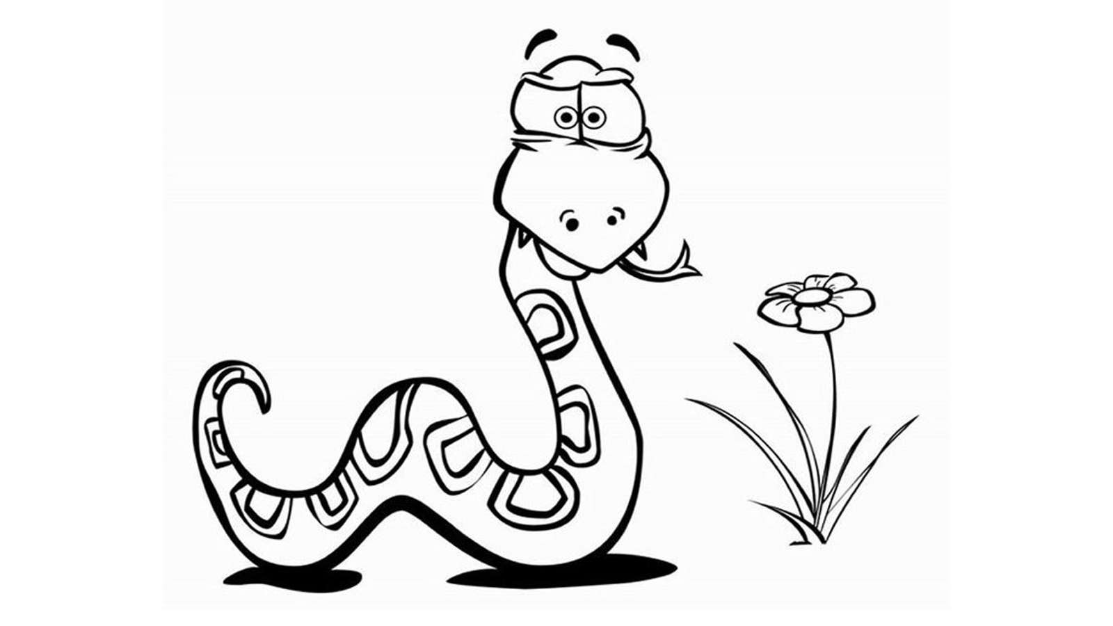 Dibujo de Serpiente para colorear y pintar #9203