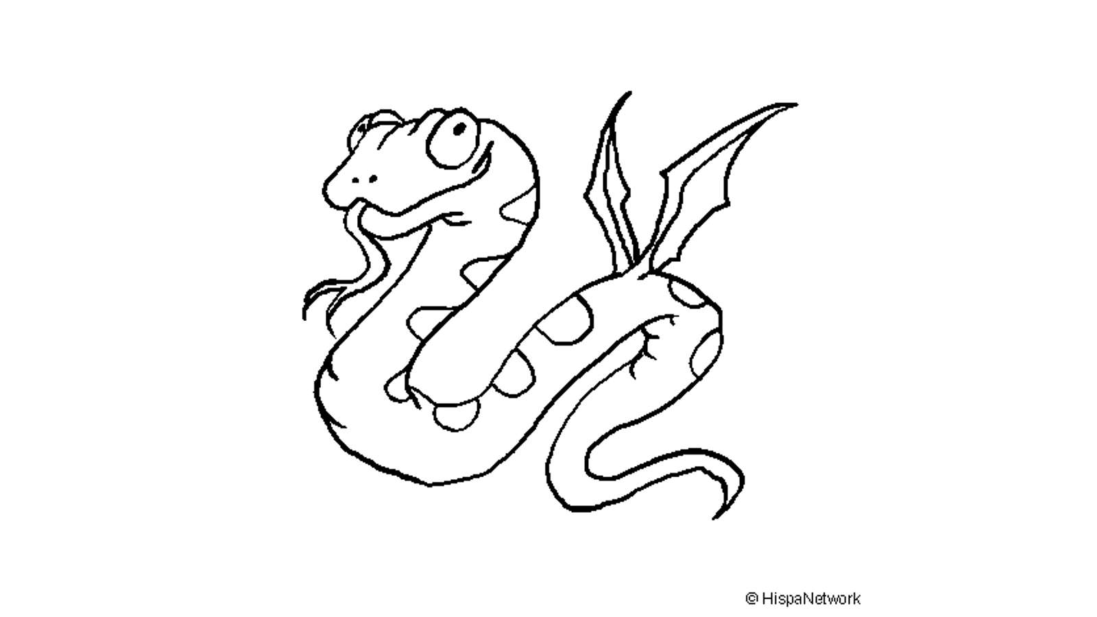 Dibujo de Serpiente para colorear y pintar #9245