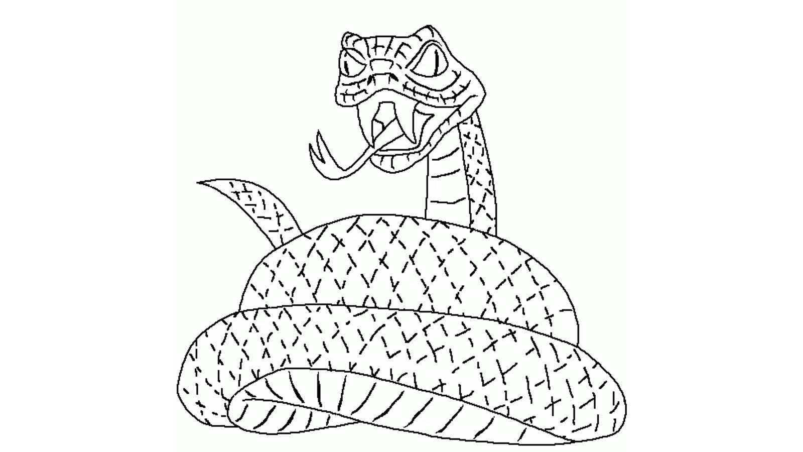 Dibujo de Serpiente para colorear y pintar #9265