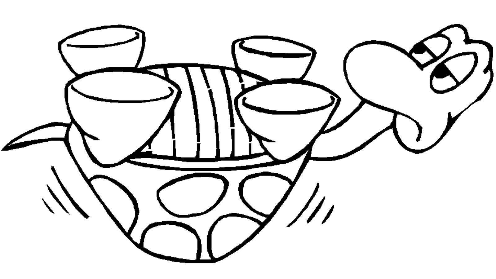 Dibujo de Tortuga para colorear y pintar #9673