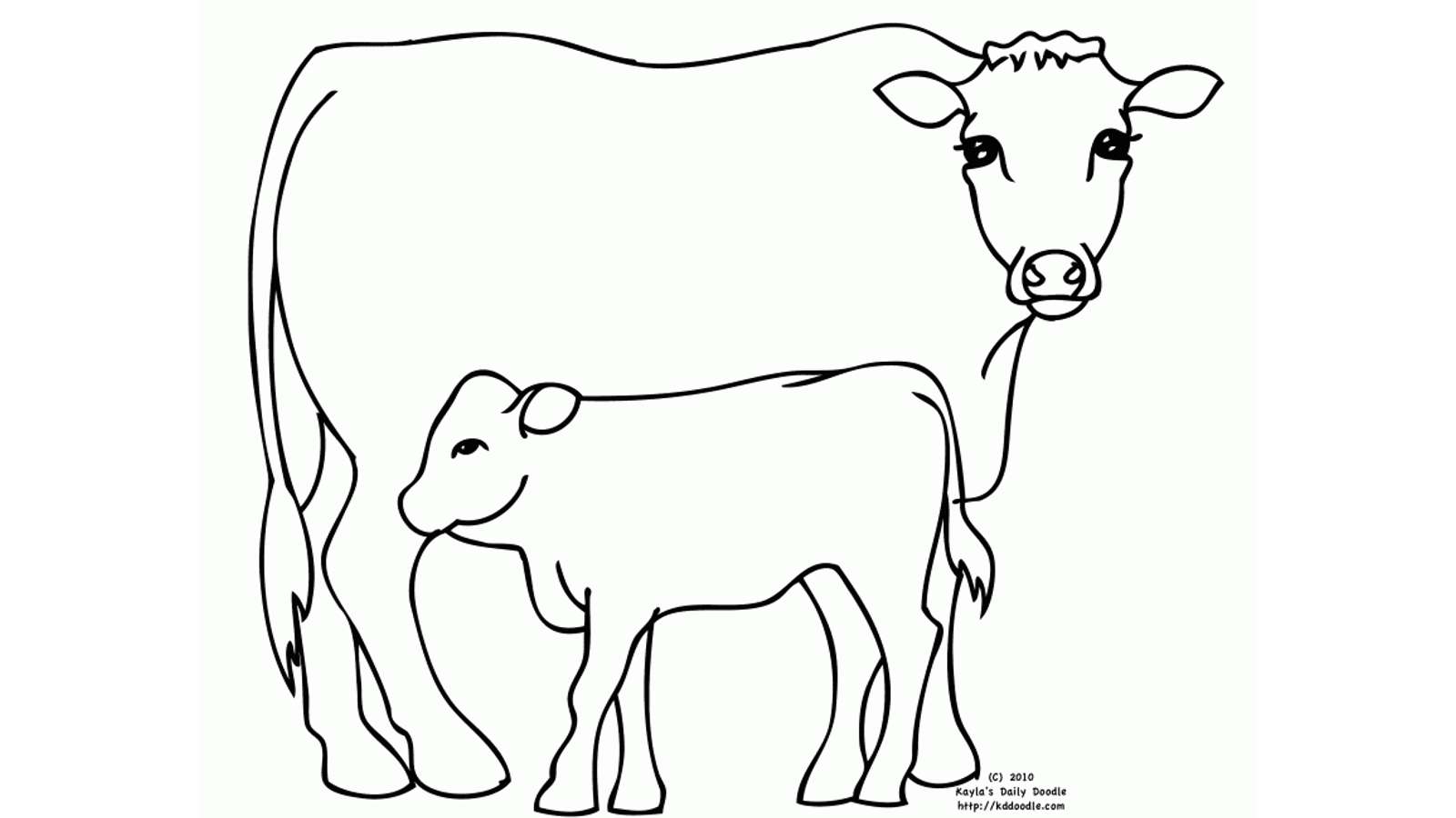 Dibujo de Vaca para colorear y pintar #9735
