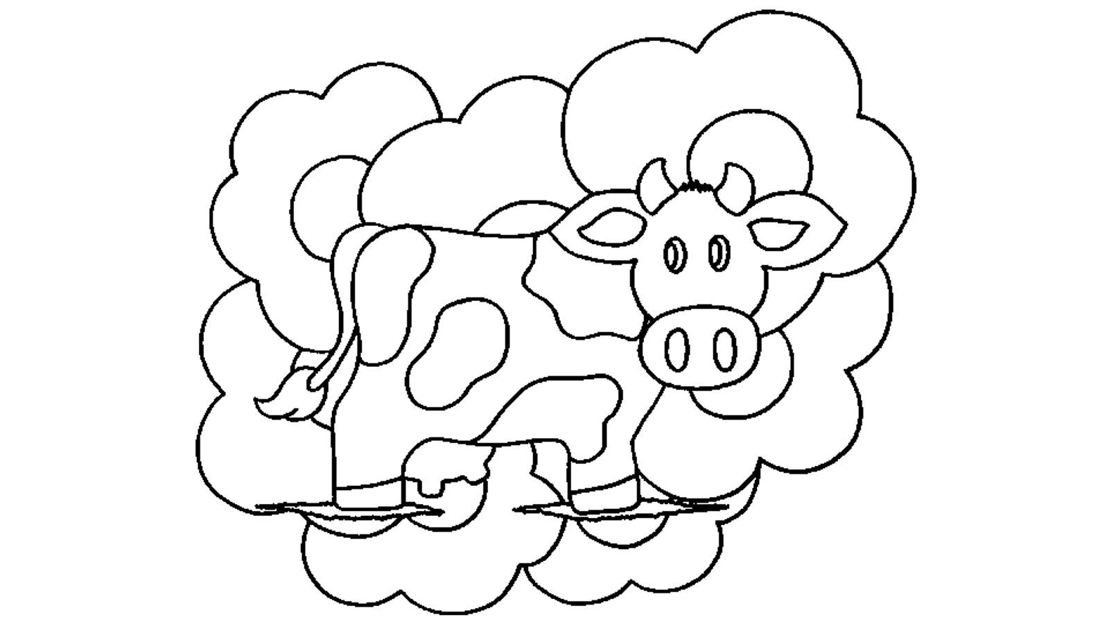 Dibujo de Vaca para colorear y pintar #9827