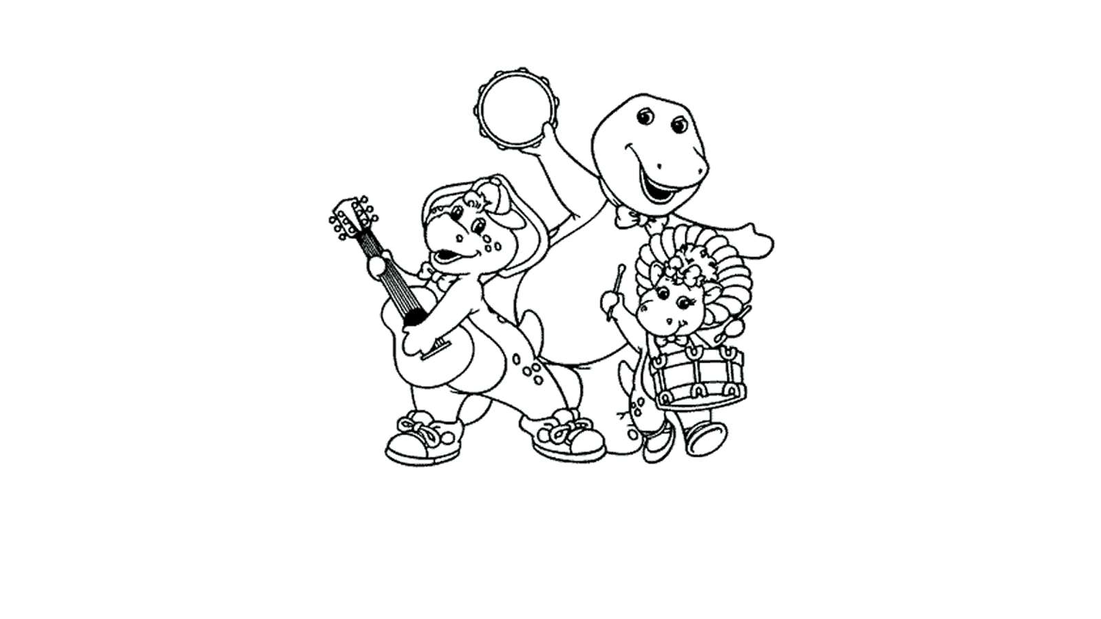Dibujo de Barney y sus amigos para colorear y pintar #11337