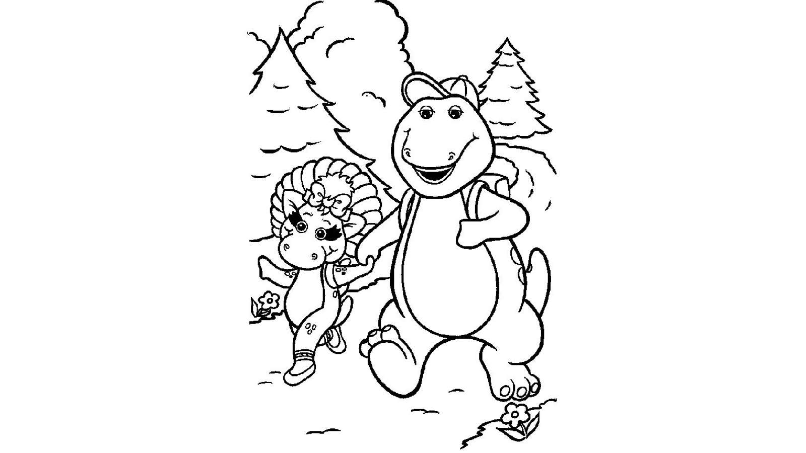 Dibujo de Barney y sus amigos para colorear y pintar #11339