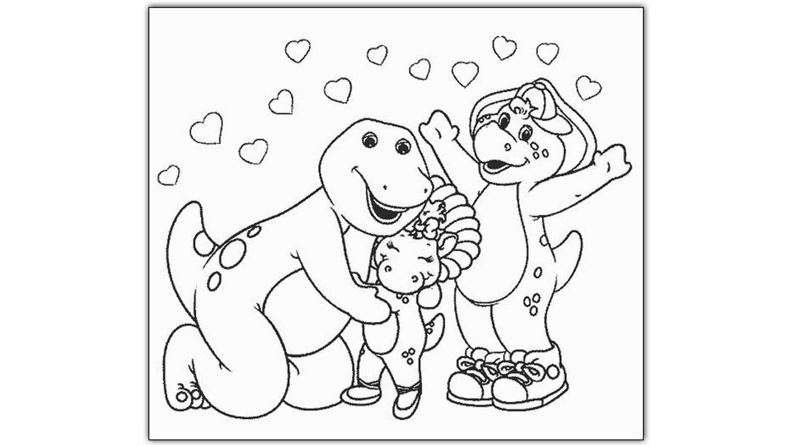 Dibujo de Barney y sus amigos para colorear y pintar #11344