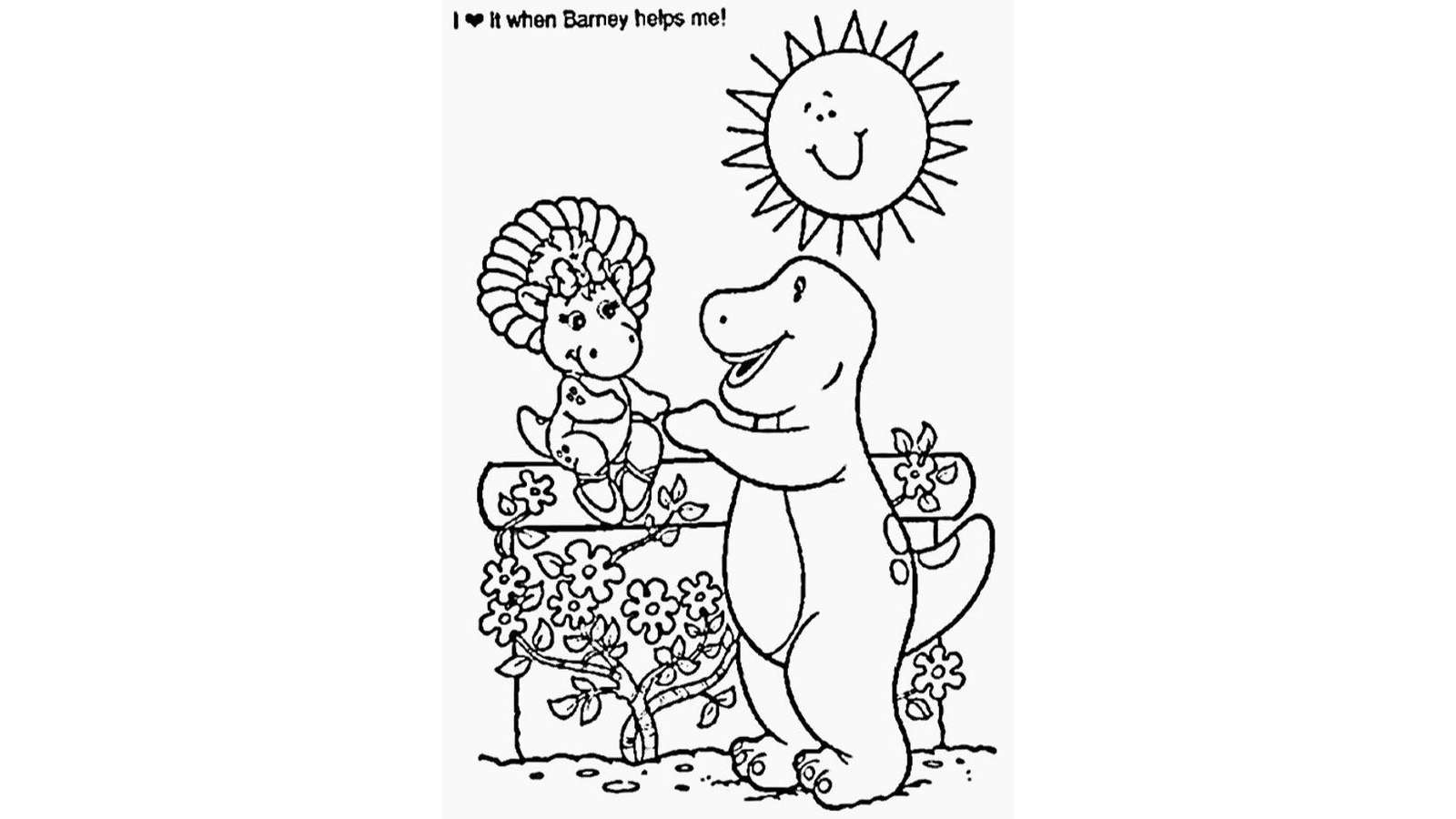 Dibujo de Barney y sus amigos para colorear y pintar #11357