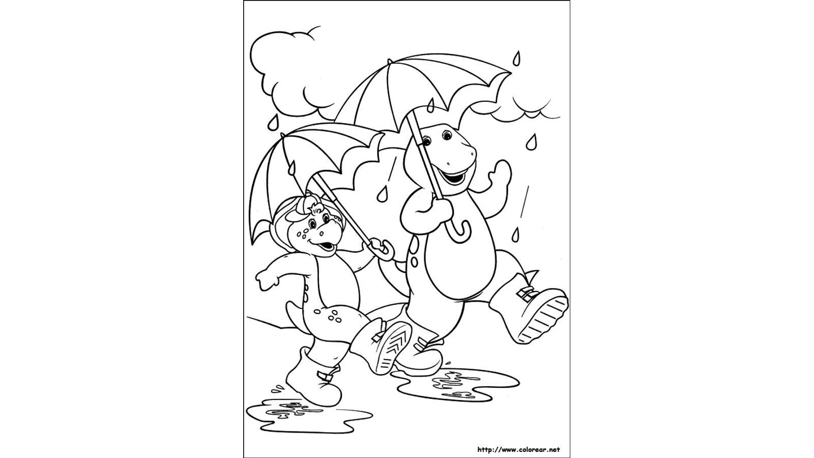 Dibujo de Barney y sus amigos para colorear y pintar #11358