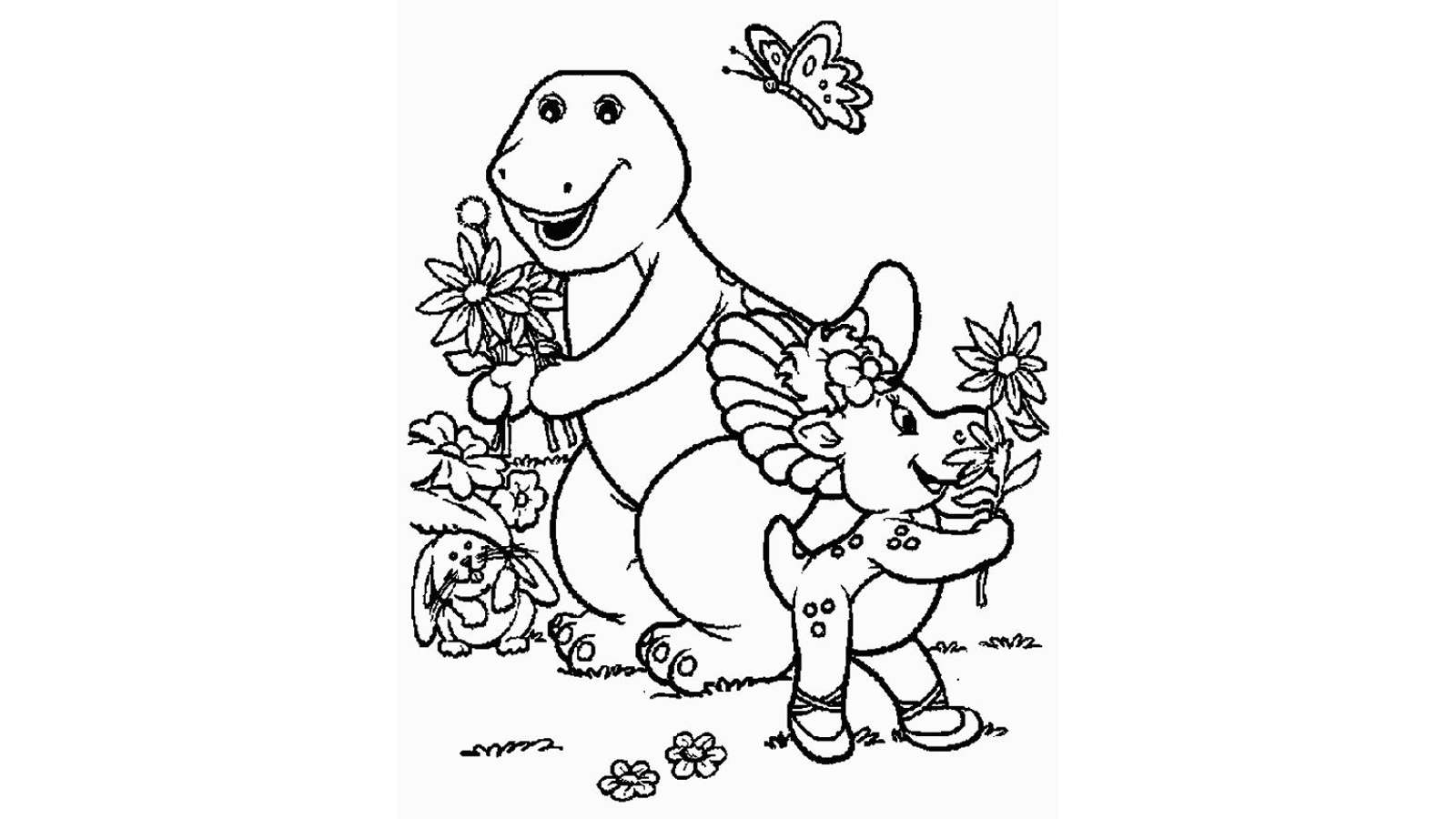 Dibujo de Barney y sus amigos para colorear y pintar #11359