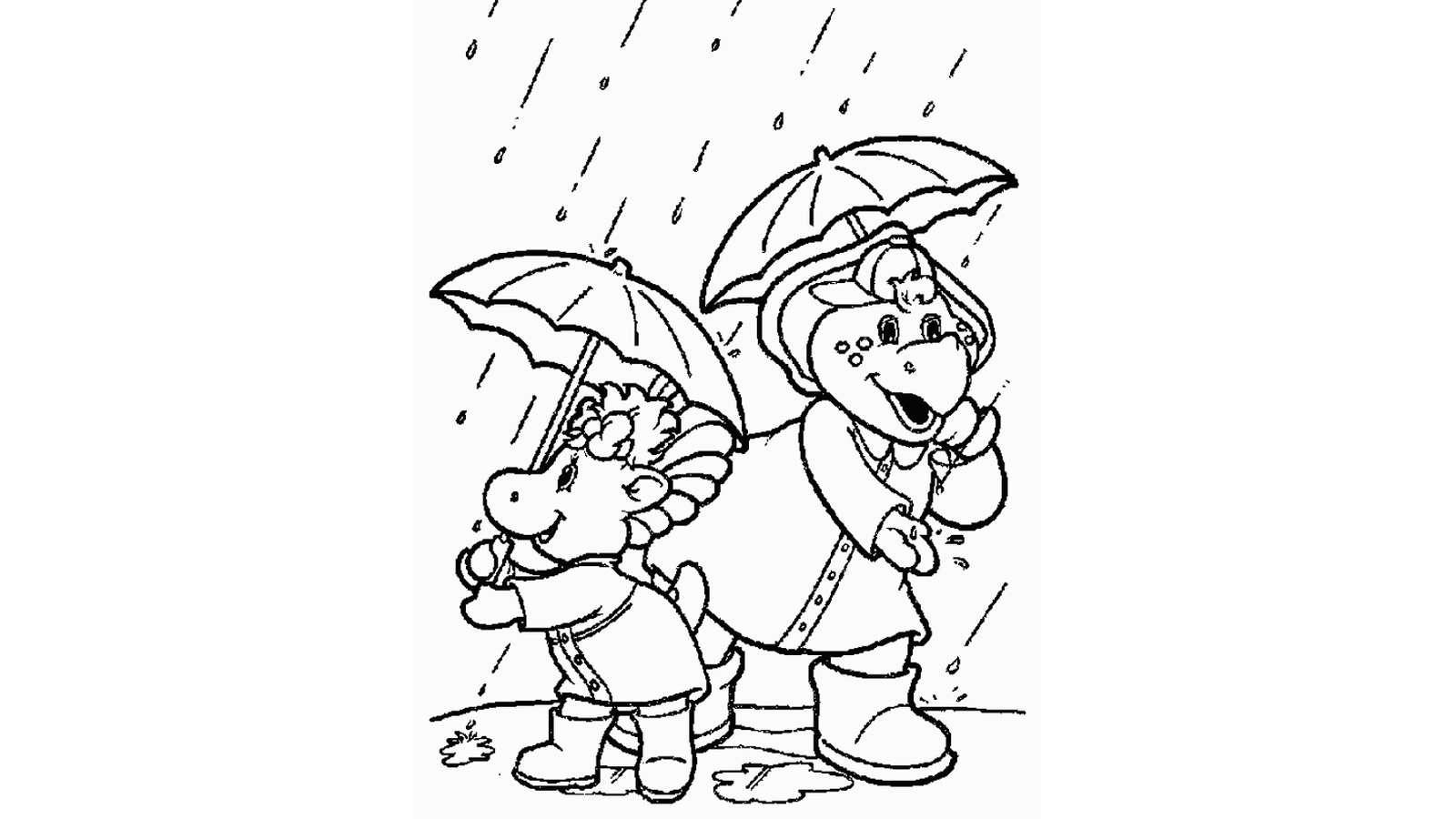Dibujo de Barney y sus amigos para colorear y pintar #11373