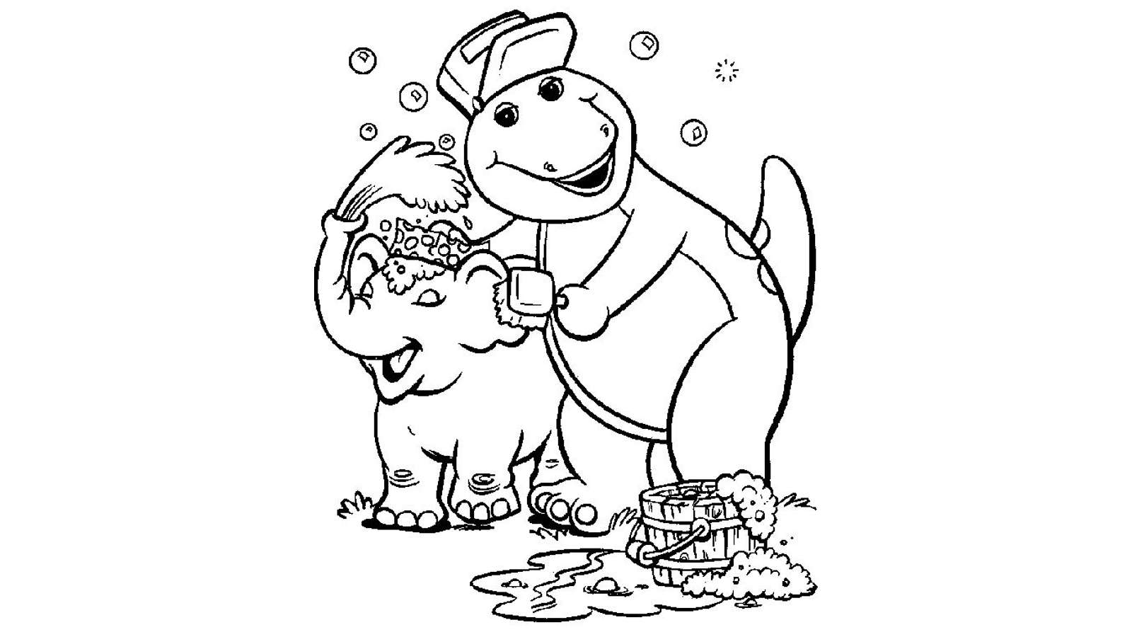 Dibujo de Barney y sus amigos para colorear y pintar #11375