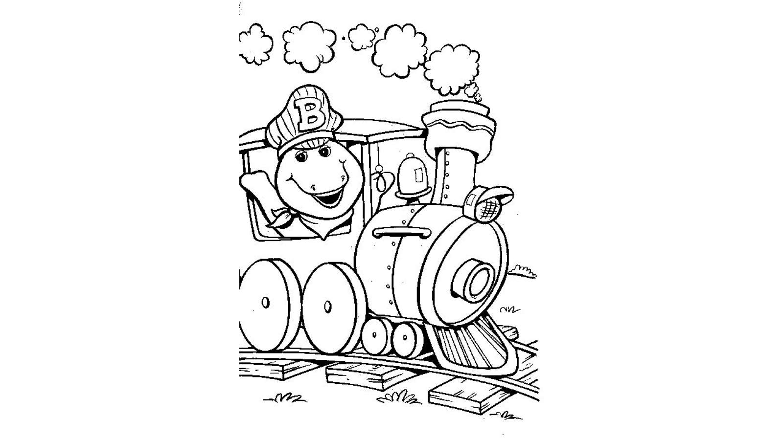 Dibujo de Barney y sus amigos para colorear y pintar #11378
