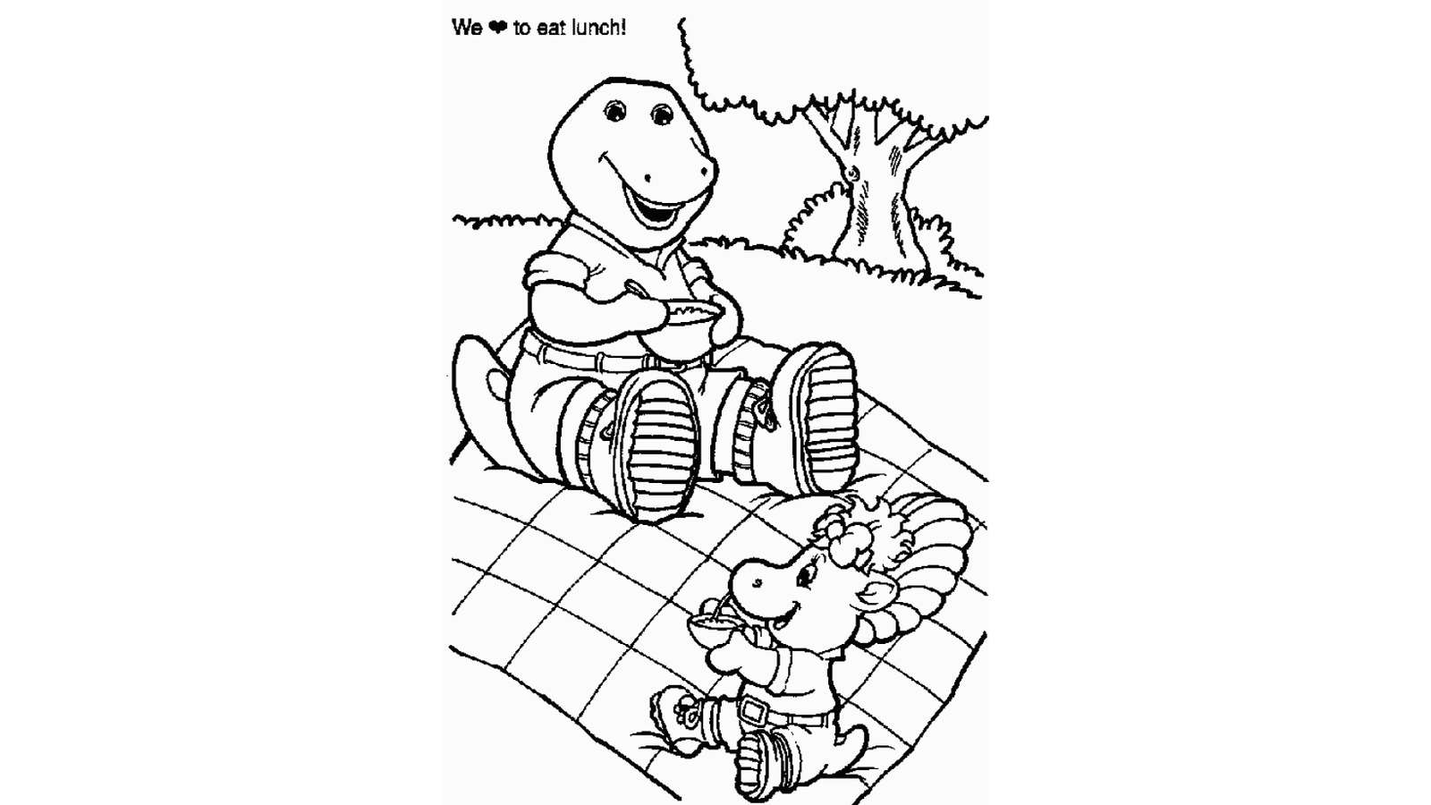 Dibujo de Barney y sus amigos para colorear y pintar #11379