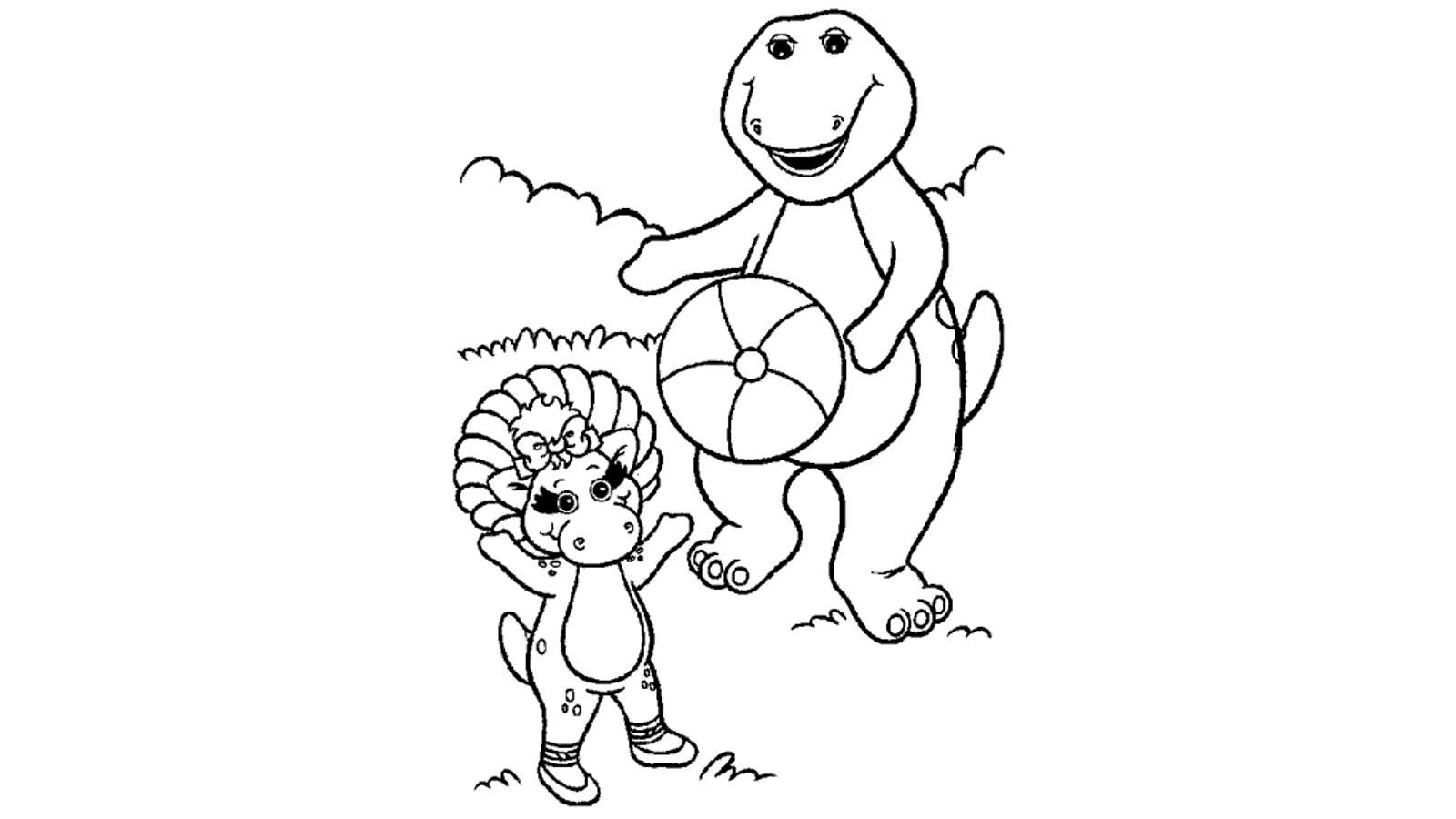 Dibujo de Barney y sus amigos para colorear y pintar #11382