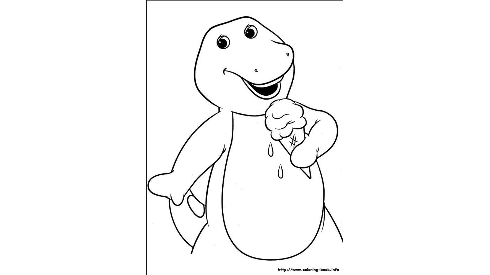 Dibujo de Barney y sus amigos para colorear y pintar #11398