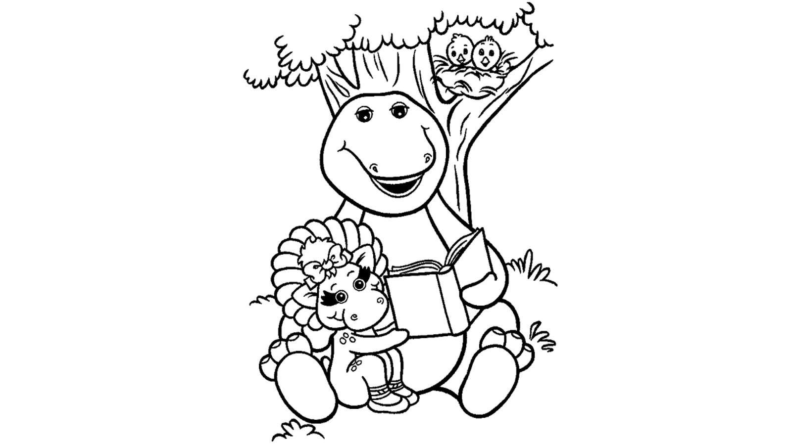 Dibujo de Barney y sus amigos para colorear y pintar #11404