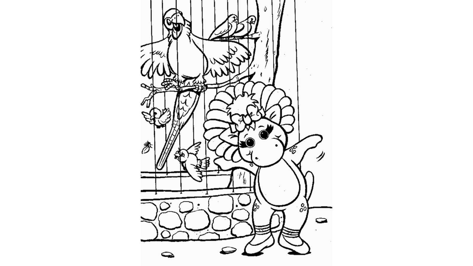 Dibujo de Barney y sus amigos para colorear y pintar #11416