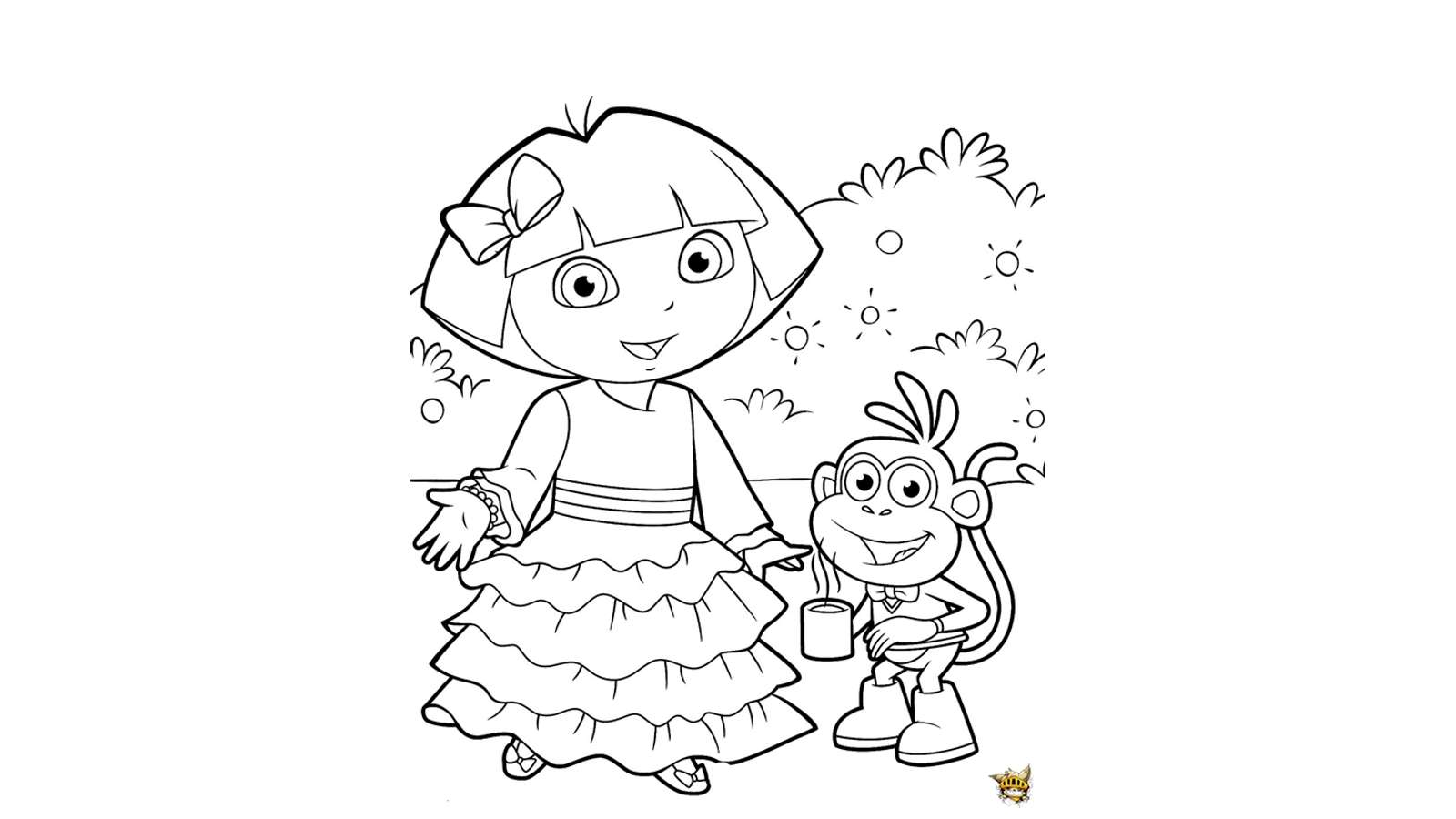Dibujo de Dora la exploradora para colorear y pintar #13601