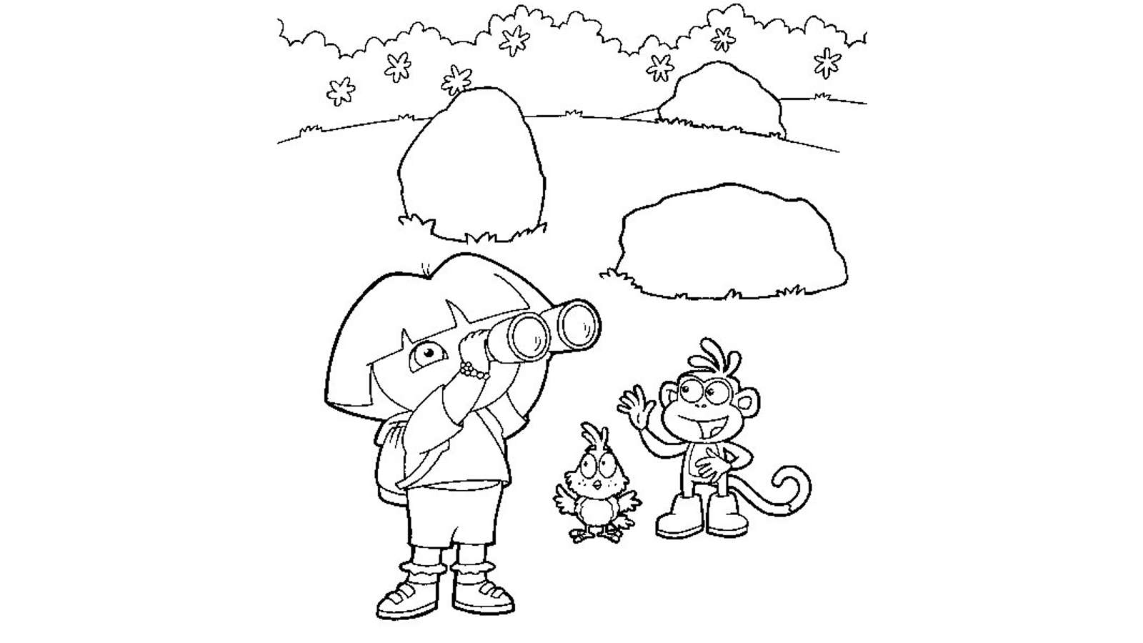 Dibujo de Dora la exploradora para colorear y pintar #13636