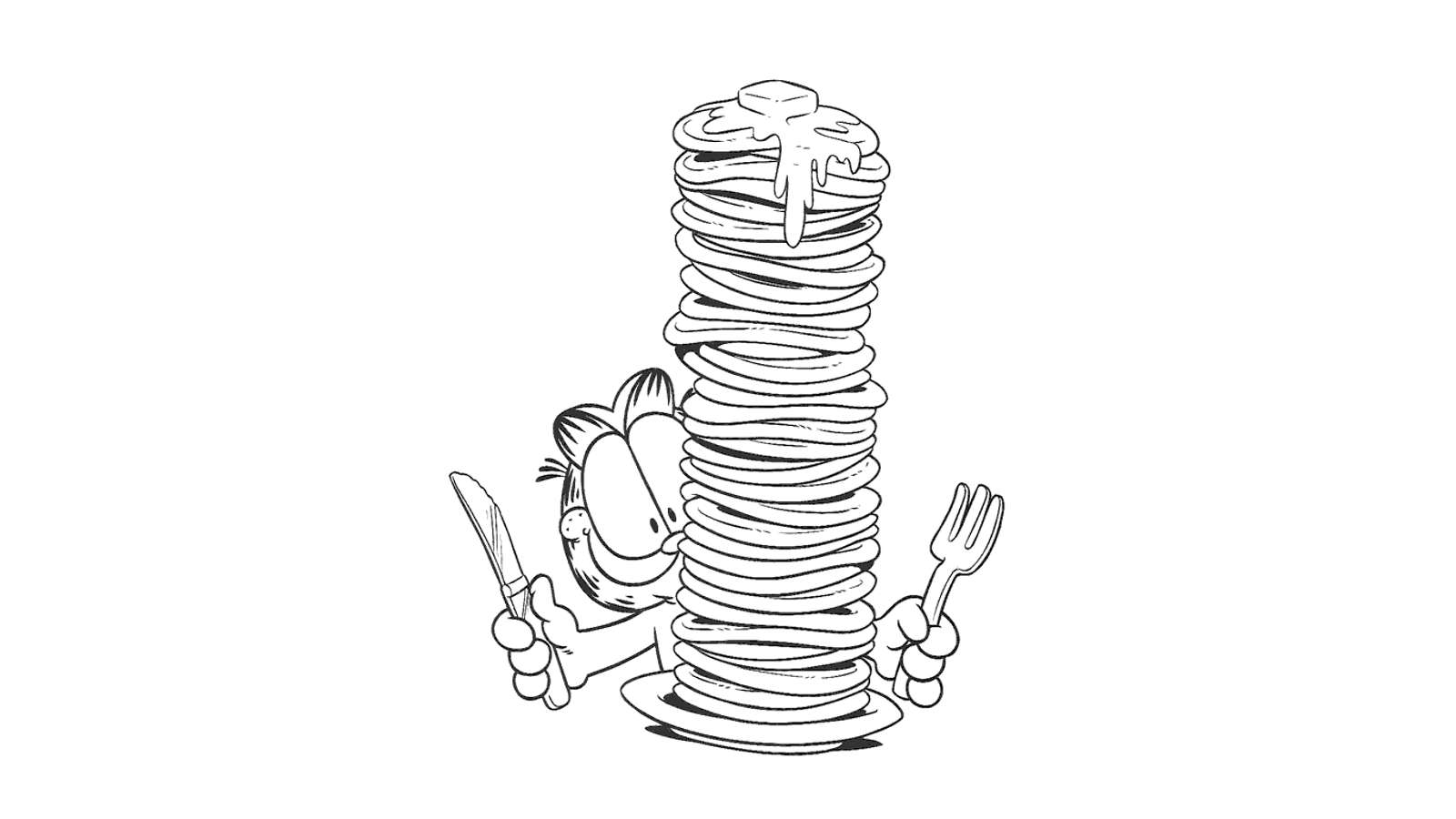 Dibujo de Garfield para colorear y pintar #14477