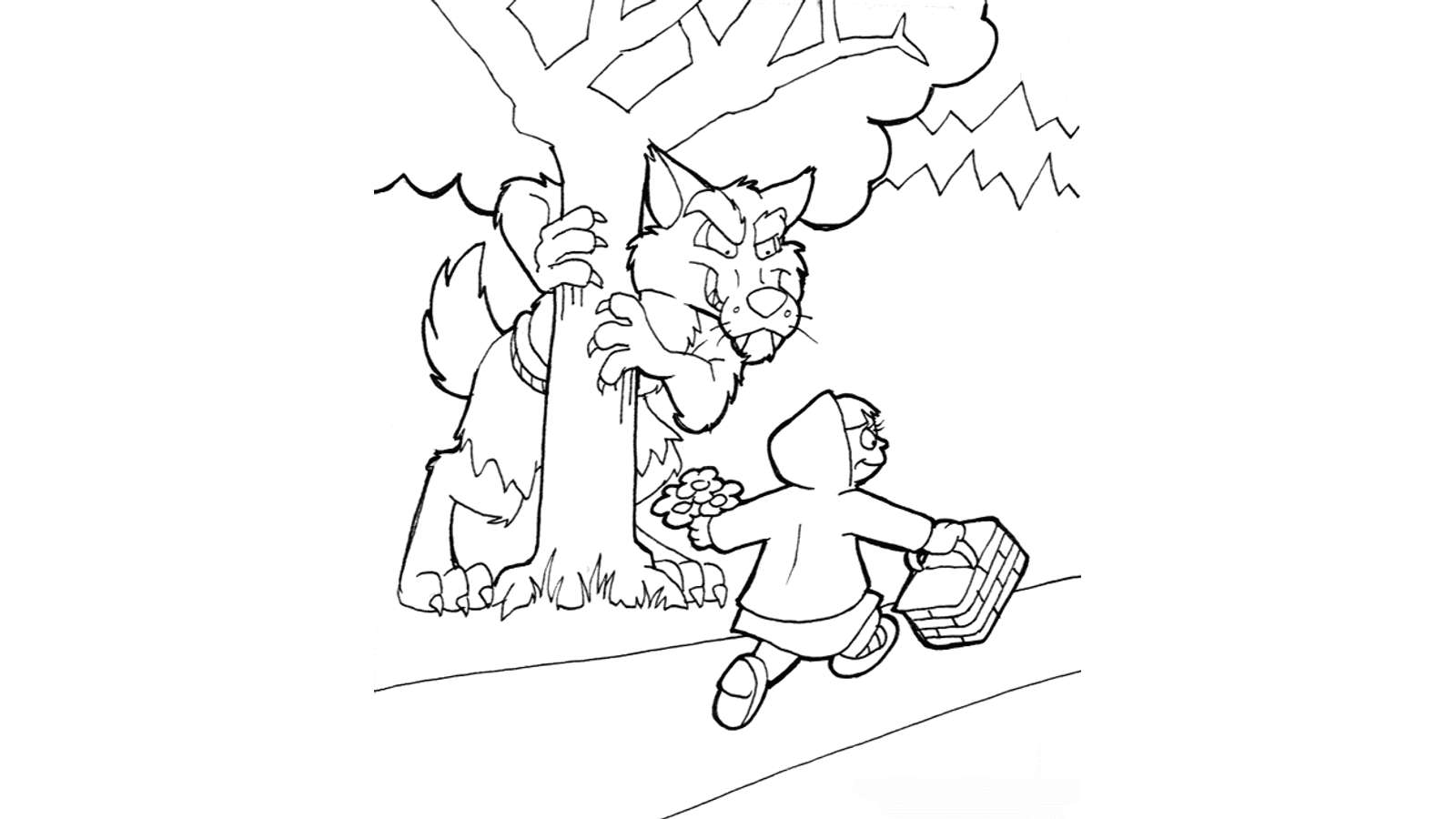 Dibujo de Caperucita Roja para colorear y pintar #15934