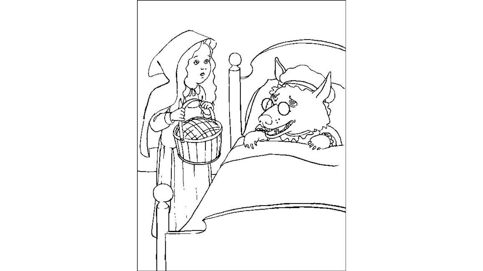 Dibujo de Caperucita Roja para colorear y pintar #15935