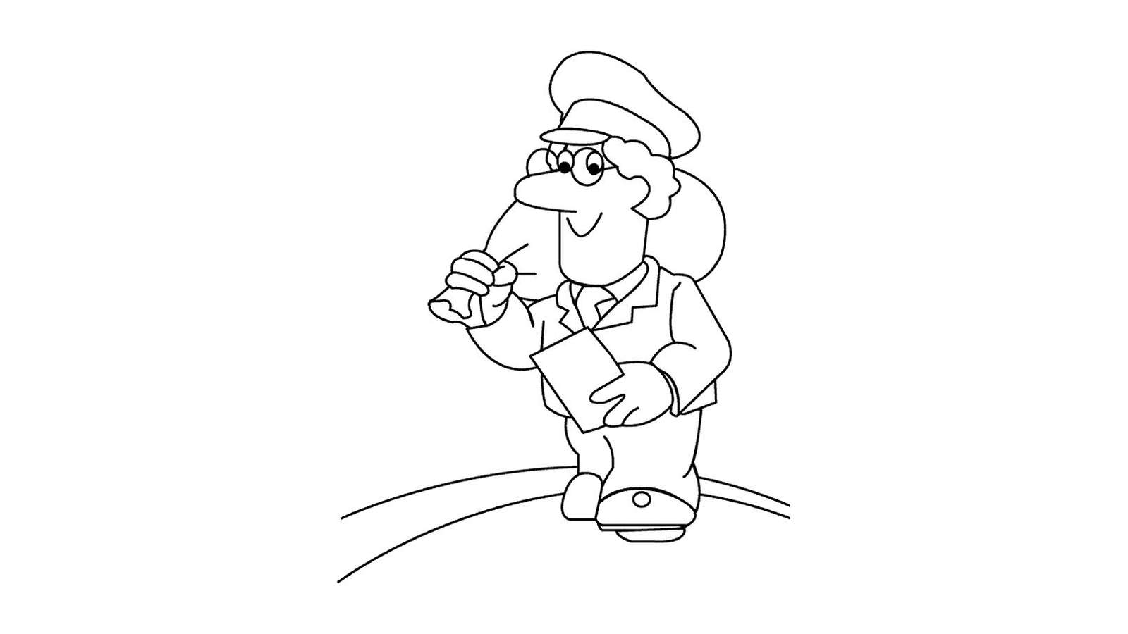 Dibujo de Pat el cartero para colorear y pintar #17971