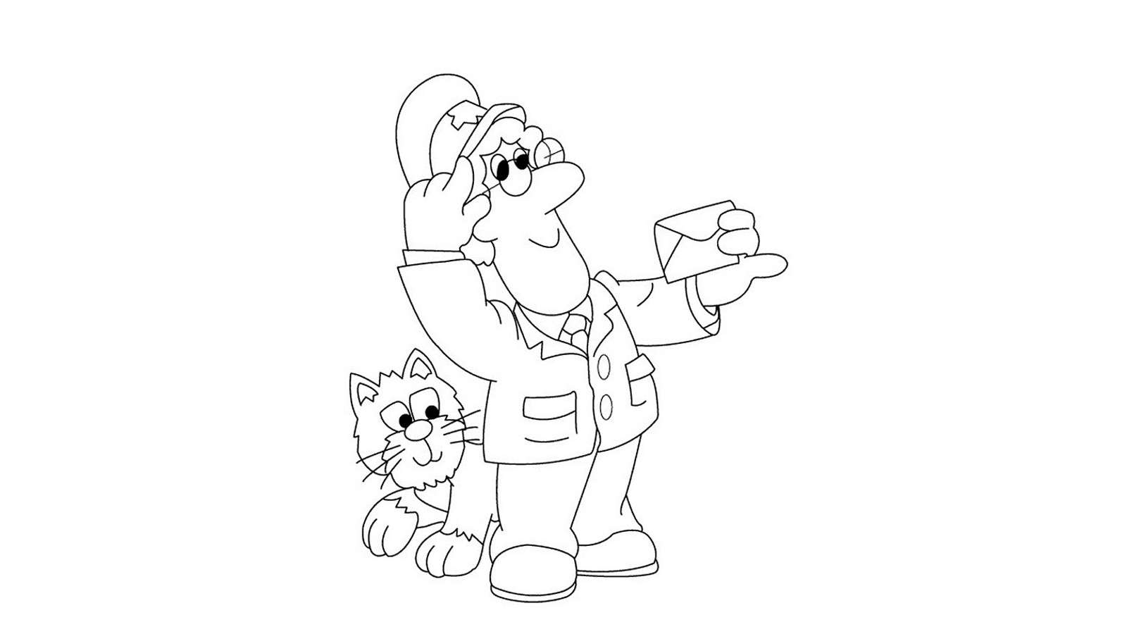Dibujo de Pat el cartero para colorear y pintar #17980