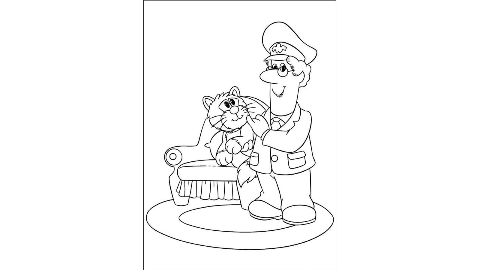 Dibujo de Pat el cartero para colorear y pintar #18017