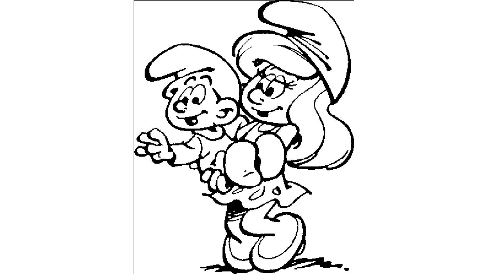 Dibujo de Los Pitufos para colorear y pintar #18693